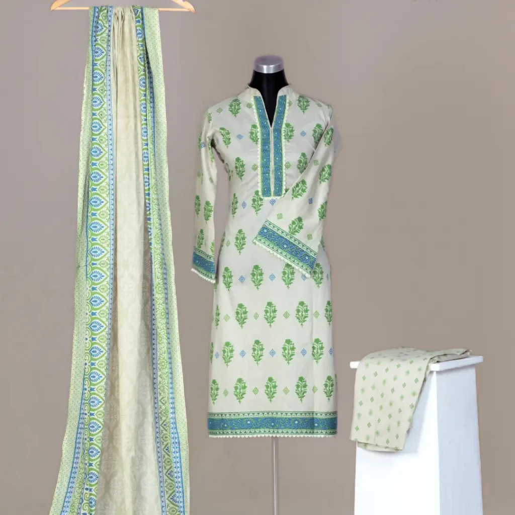 Chaiti Pure Cotton Three Piece - Chaiti Mega